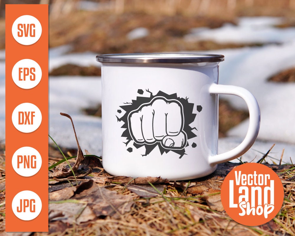 Punch Svg Fist Svg Hand Svg Attack Svg Fighter Svg MMA - Etsy