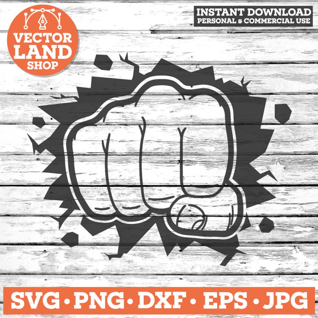 Punch Svg Fist Svg Hand Svg Attack Svg Fighter Svg MMA - Etsy UK