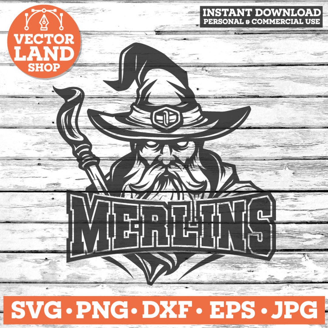 Merlins Svg, Merlin Svg, Merlin Png, School Mascot, Merlin Mascot ...