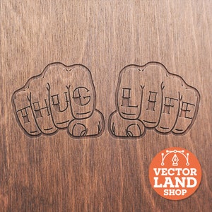 Thug Life Svg, Tattooed Fist Svg, Tattoo Svg, Yob Knuckles Svg, Thug ...
