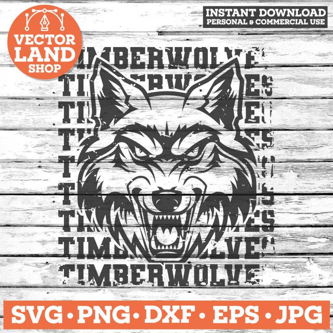 Timberwolves Svg, Timberwolf Svg, Timberwolves Png, Timberwolf Mascot ...