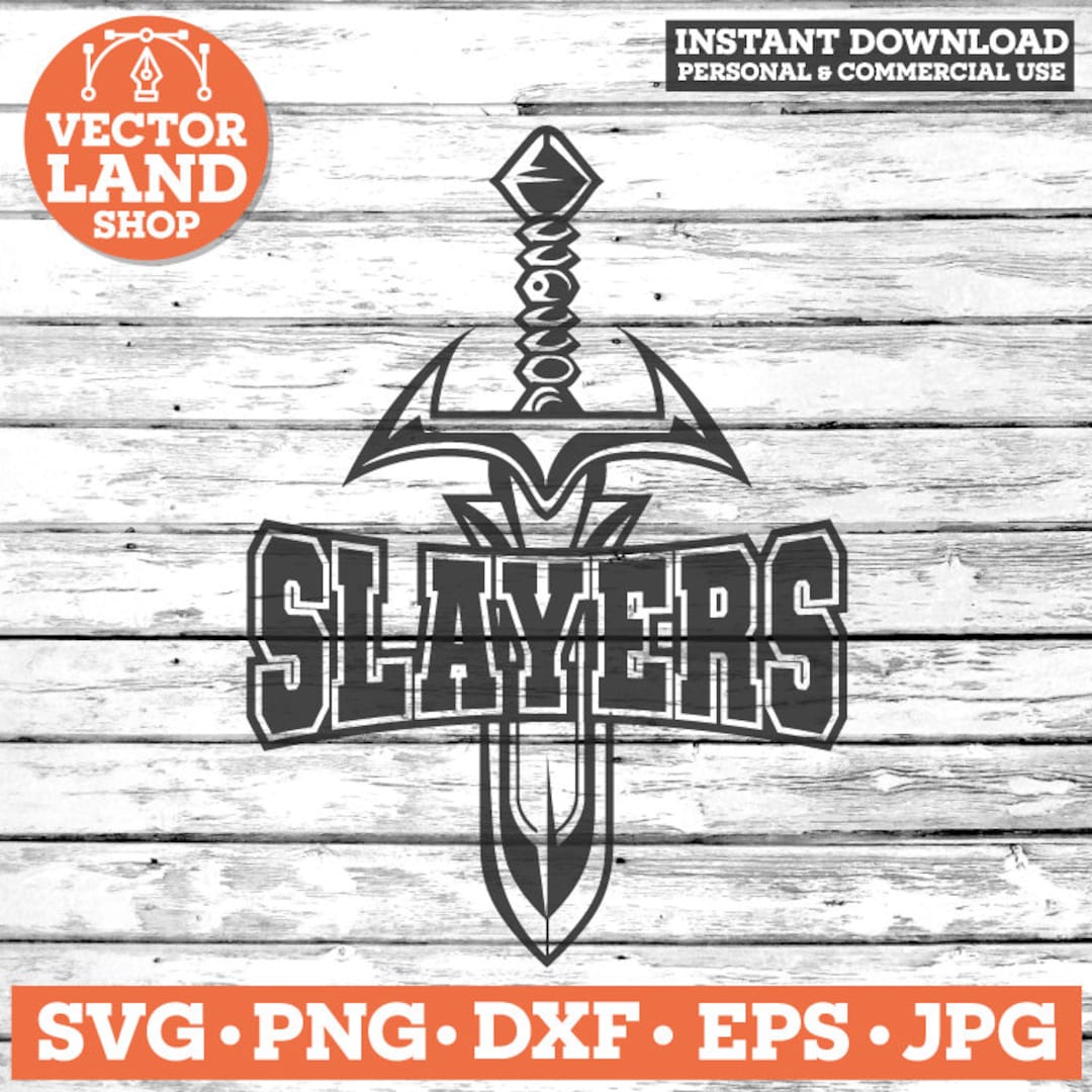 Slayers Svg, Slayer Svg, Slayer Png, Mascot School, Slayer Clipart ...