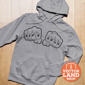 Stay True Svg, Tattooed Fist Svg, Tattoo Svg, Inspirational Svg, Tattoo ...