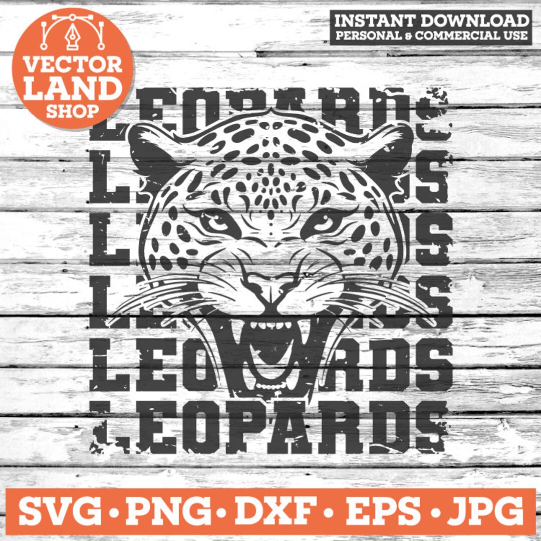 Leopards Svg, Leopard Svg, Leopards Png, Leopard Mascot, Mascot Svg ...