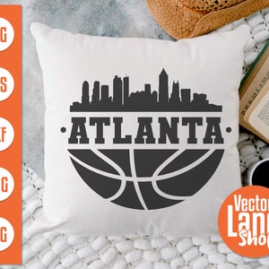 Atlanta Basketball Svg Atlanta Svg Basketball Team Logo - Etsy