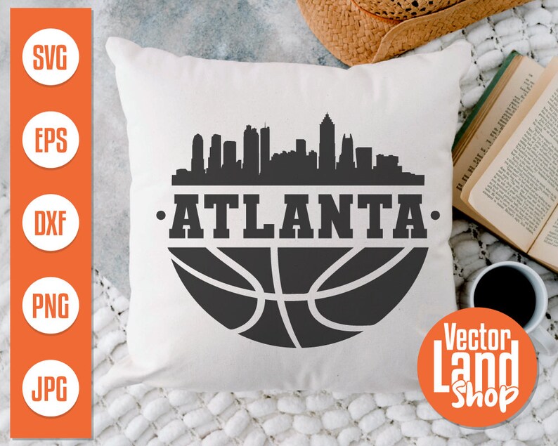 Atlanta Basketball Svg Atlanta Svg Basketball Team Logo | Etsy