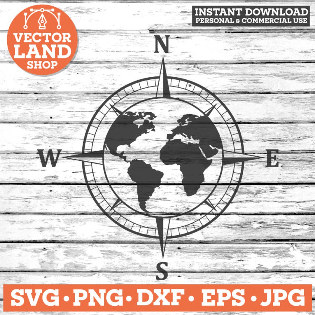 Compass SVG, World Map Svg, Travel Svg, Adventure Svg, Summer Svg ...