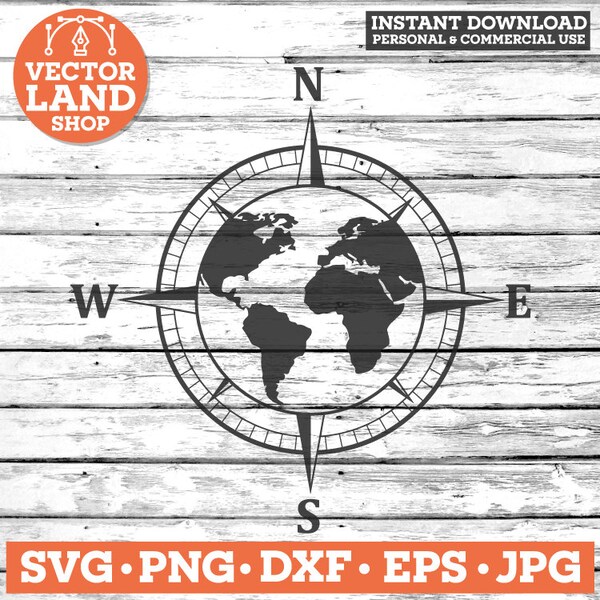 Compass Svg - Etsy