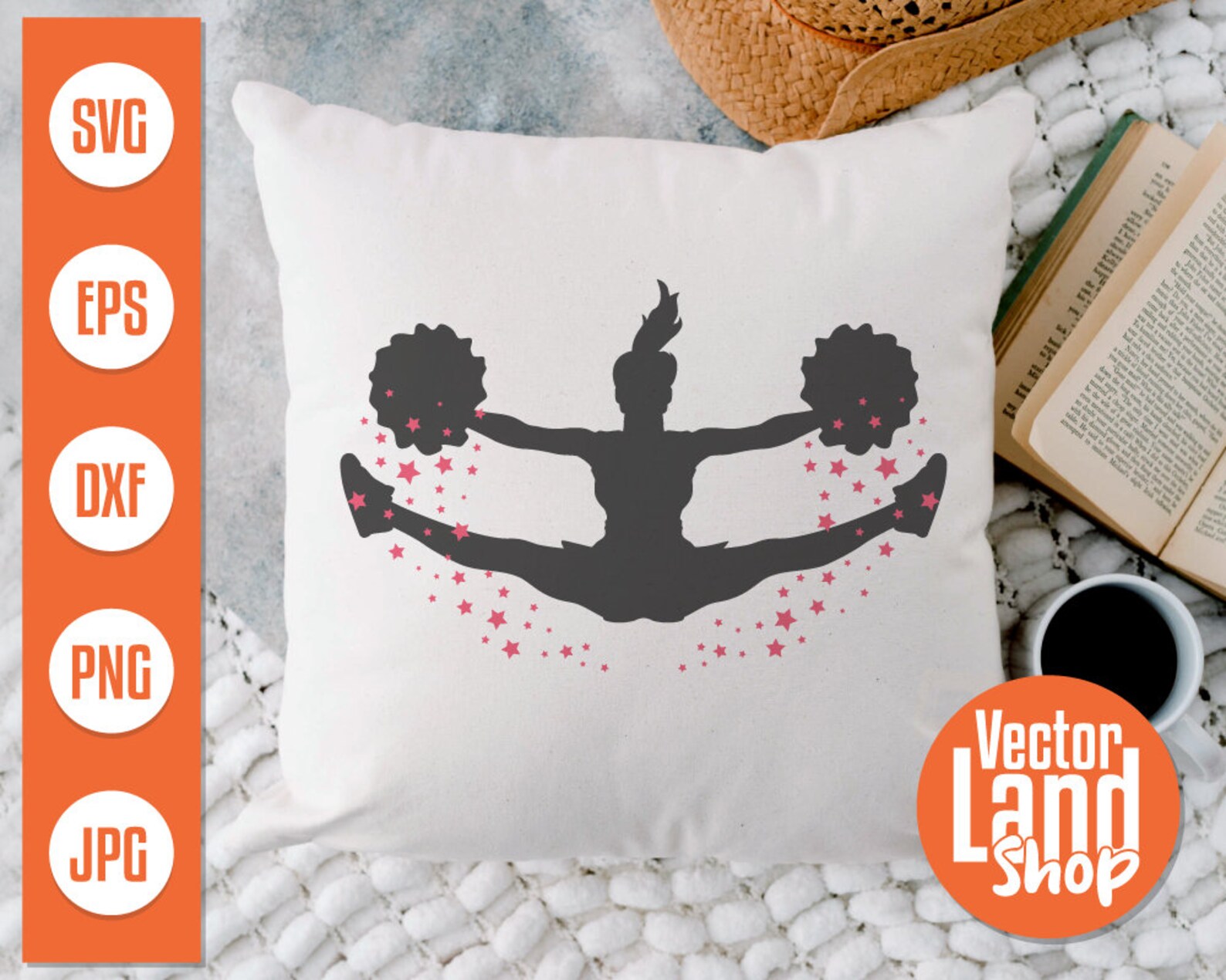 Cheerleader Svg Toe Touch Svg Cheerleading Svg Cheer Stars - Etsy