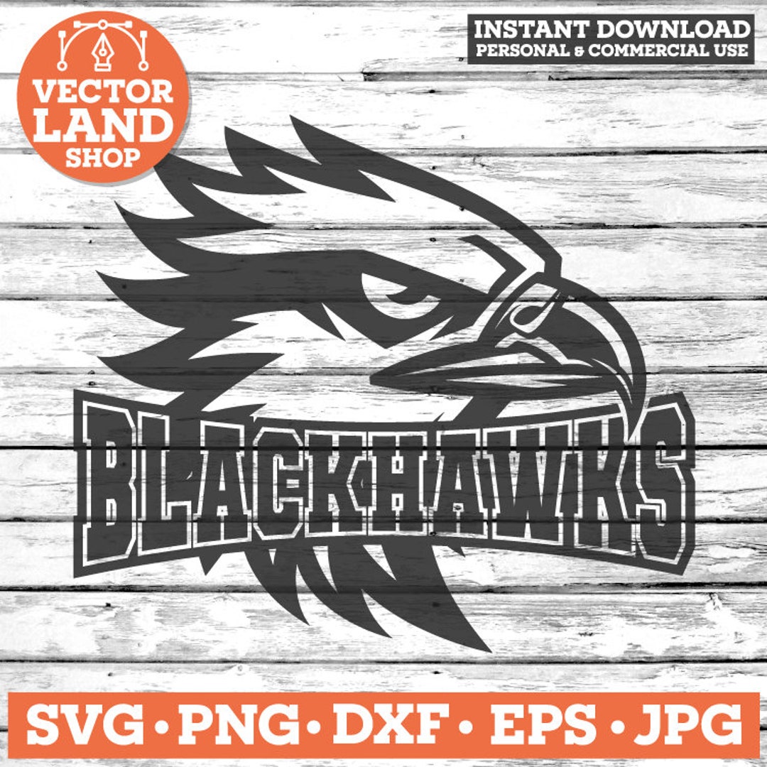 Blackhawks Svg, Blackhawk Svg, Blackhawk Png, Hawk Head, Mascot Svg ...