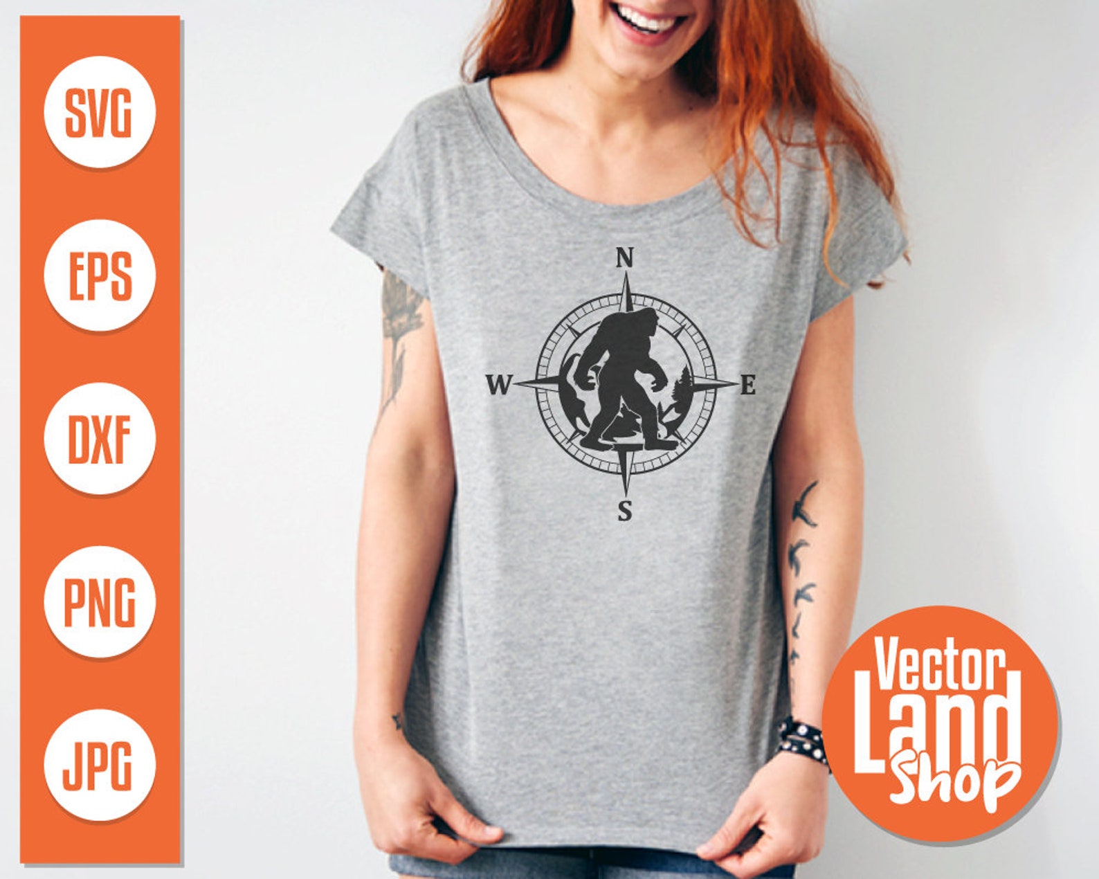 Bigfoot Svg Big Foot Svg Bigfoot Compass Svg Yeti Svg - Etsy UK