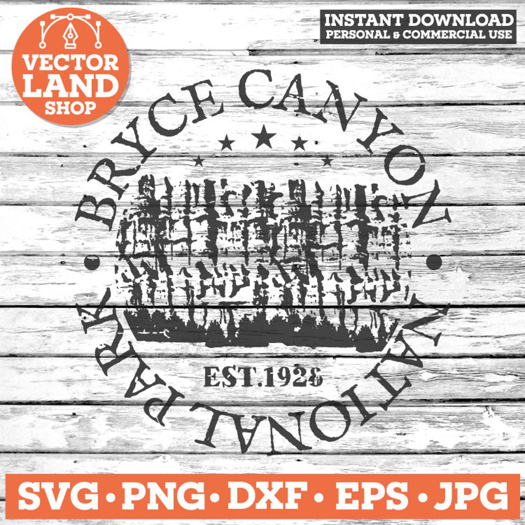 Bryce Canyon Svg, National Park Svg, Canyon Svg, Outdoors Svg, Utah Svg ...