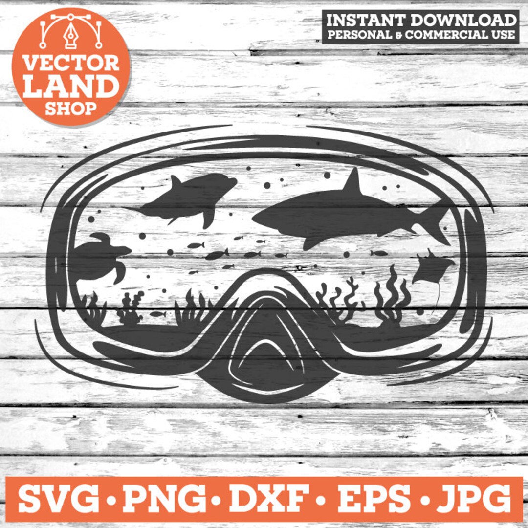 Scuba Googles Svg, Scuba Svg, Diving Svg, Snorkeling Glasses Svg ...