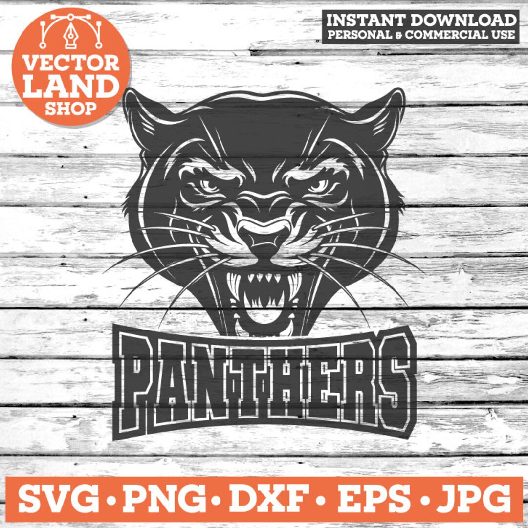 Panthers Svg, Panther Svg, Panthers Png, Mascot School, Mascot Sport ...