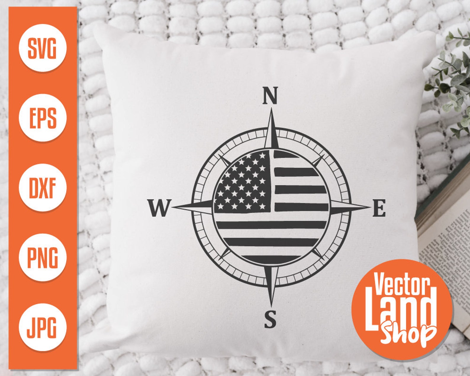 Compass SVG American Flag Svg United States Svg Adventure | Etsy