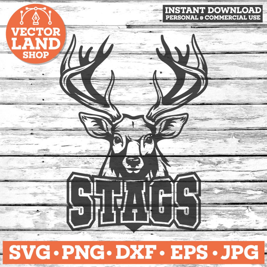 Stags Svg, Stag Svg, Stag Png, Deer Svg, Deer Clipart, Stag Vector ...