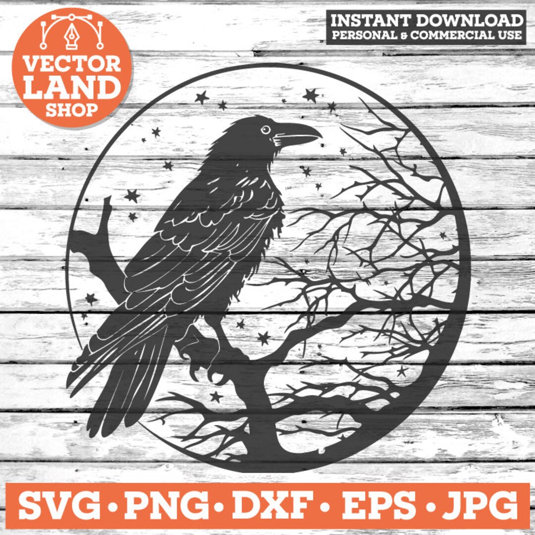 Crow Svg, Raven Svg, Ravens Png, Gothic Svg, Raven Clipart, Crow ...
