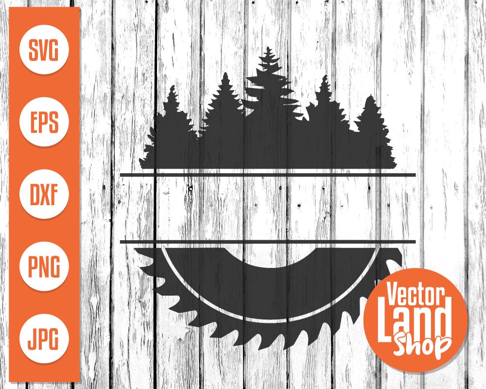 Saw Blade Svg Forest Tree SVG Pine Trees Svg Silhouette - Etsy
