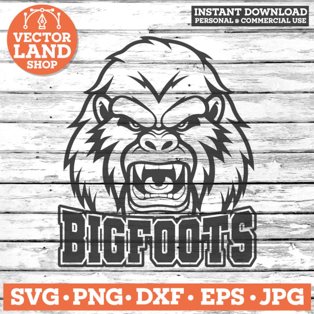 Bigfoot Svg Bigfoots Svg Bigfoot Png Bigfoot Mascot Spirit - Etsy