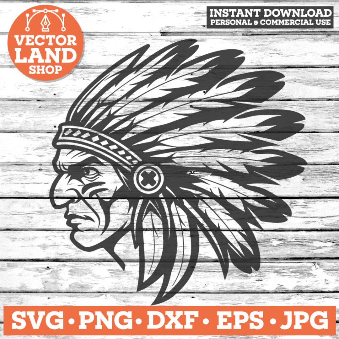 Indian Head svg Indians Svg Indian Svg Indian Png Indian - Etsy España
