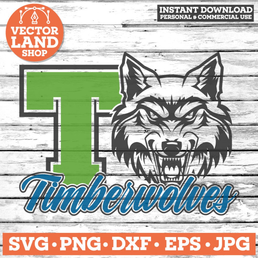 Timberwolves Svg, Mascot Team Svg, Team Logo, Mascot Svg, Timberwolves ...