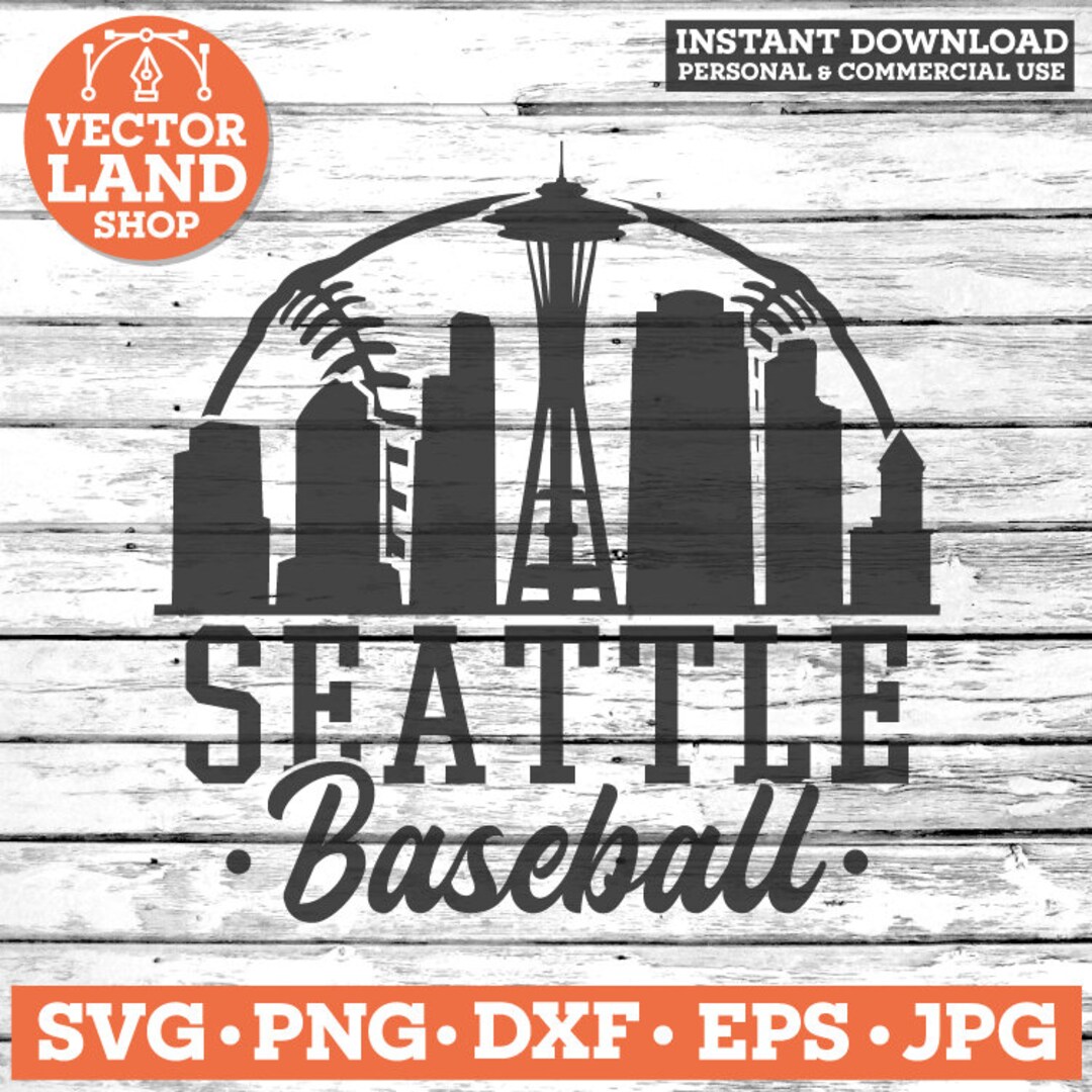 Seattle Baseball Svg, Seattle Svg, Baseball Team, Baseball Logo ...