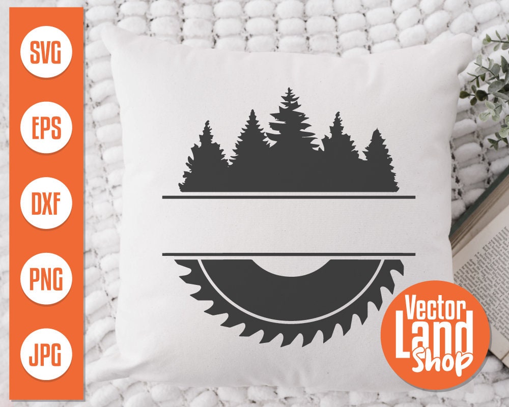 Saw Blade Svg Forest Tree SVG Pine Trees Svg Silhouette - Etsy