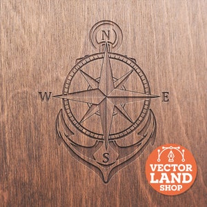 Compass SVG, Anchor Svg, Sailor Svg, Boat Svg, Travel Svg, Silhouette ...