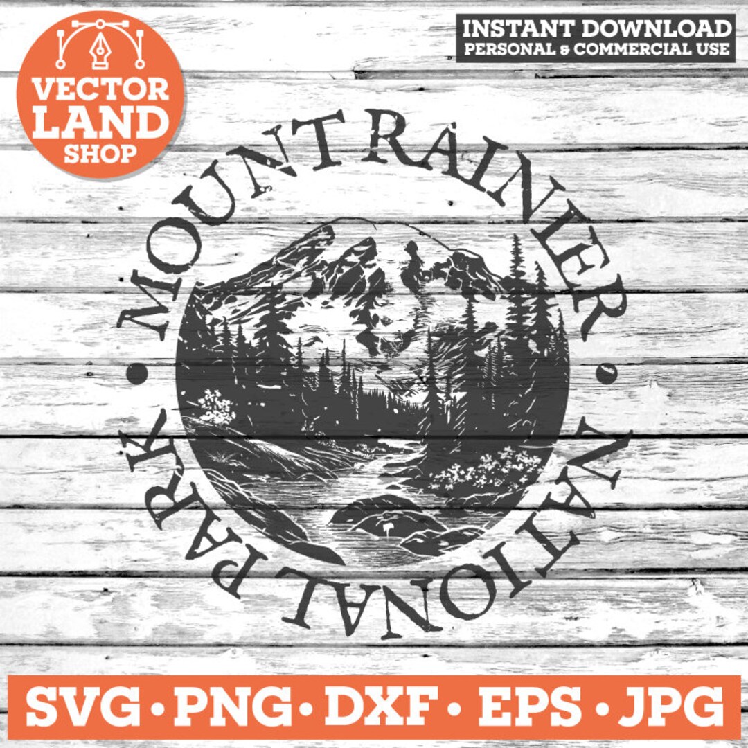 Mount Rainier Svg, National Park Svg, Washington Svg, National Parks ...
