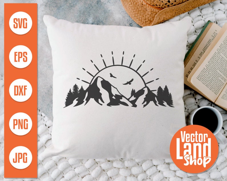 Mountain Scene Svg Forest Svg Camp Adventure Svg Outdoors - Etsy