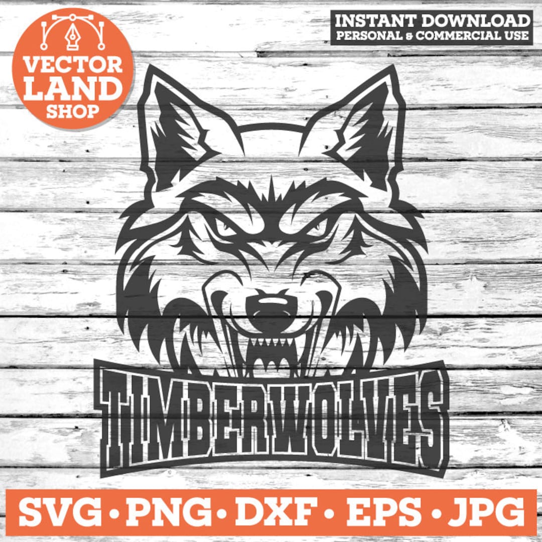 Timberwolf Svg, Timberwolves Svg, Timberwolf Png, Mascot School ...