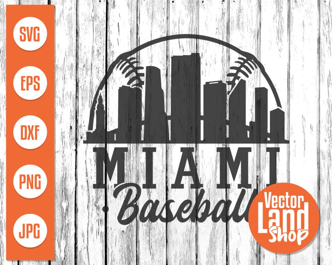 Miami Baseball Svg Miami Svg Baseball Team Baseball Logo - Etsy