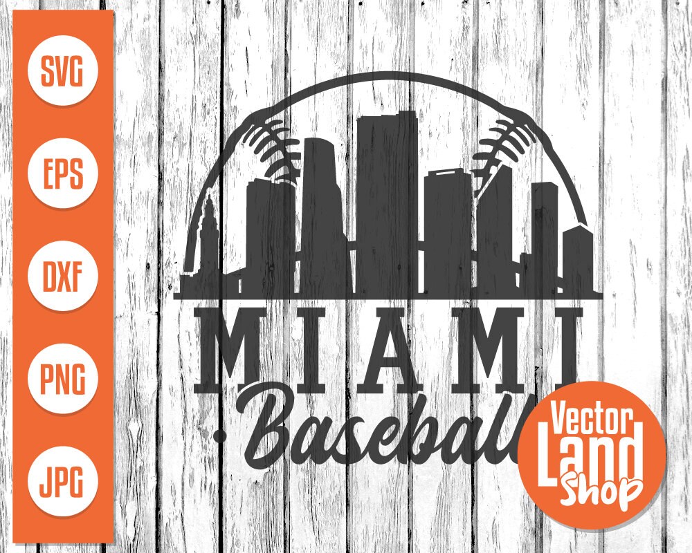 Miami Baseball Svg Miami Svg Baseball Team Baseball Logo - Etsy