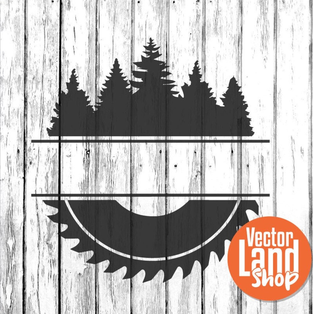 Saw Blade Svg Forest Tree SVG Pine Trees Svg Silhouette - Etsy