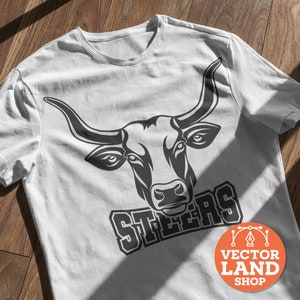 Steers Svg, Steer Svg, Steer Png, Mascot School, Mascot Sport, Steer ...