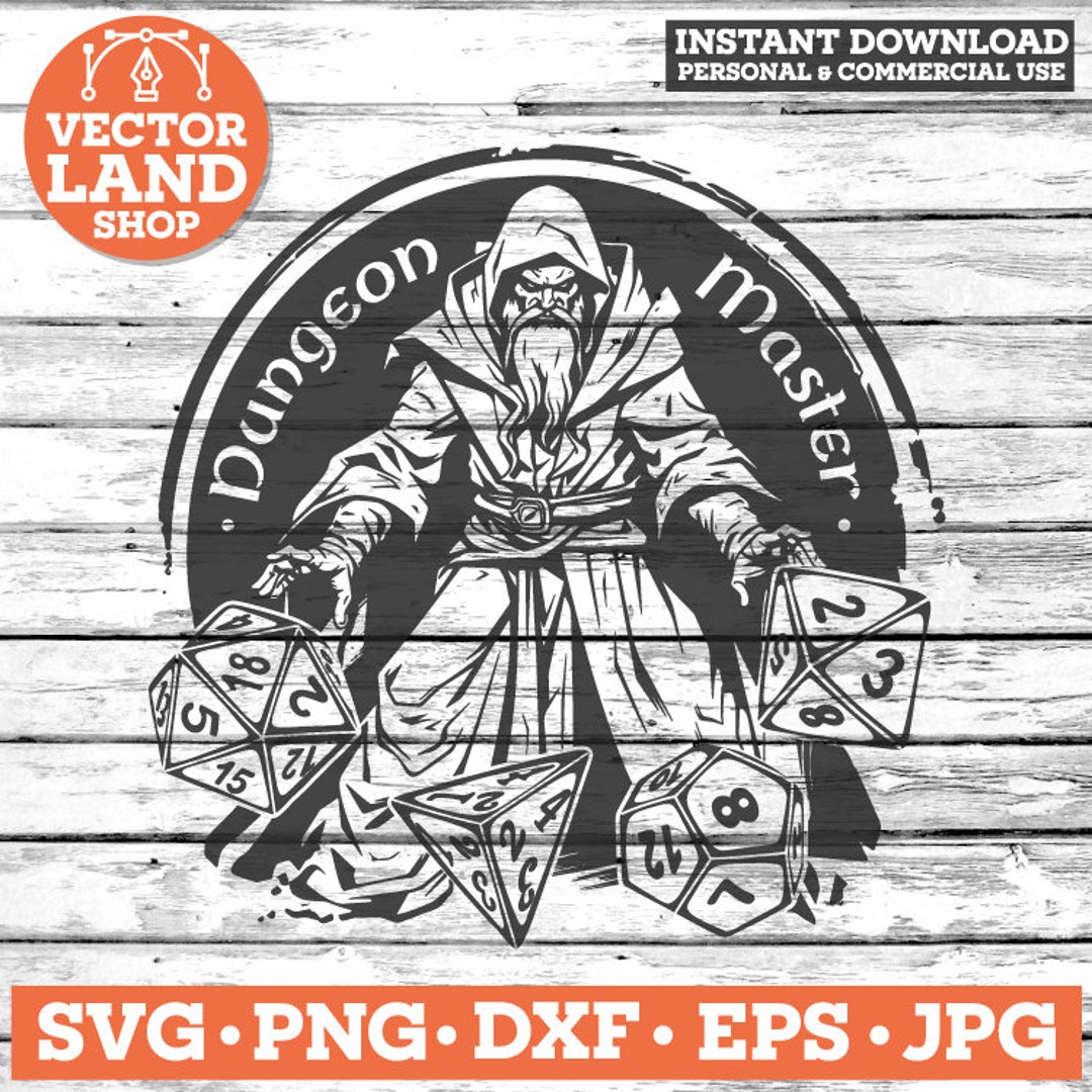 Dungeon Master Svg, Dnd Svg, Gaming Svg, Game Master Svg,d20 Dice, RPG ...