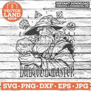 Dungeon Master Svg, Dnd Svg, Gaming Svg, Game Master Svg,d20 Dice, RPG ...