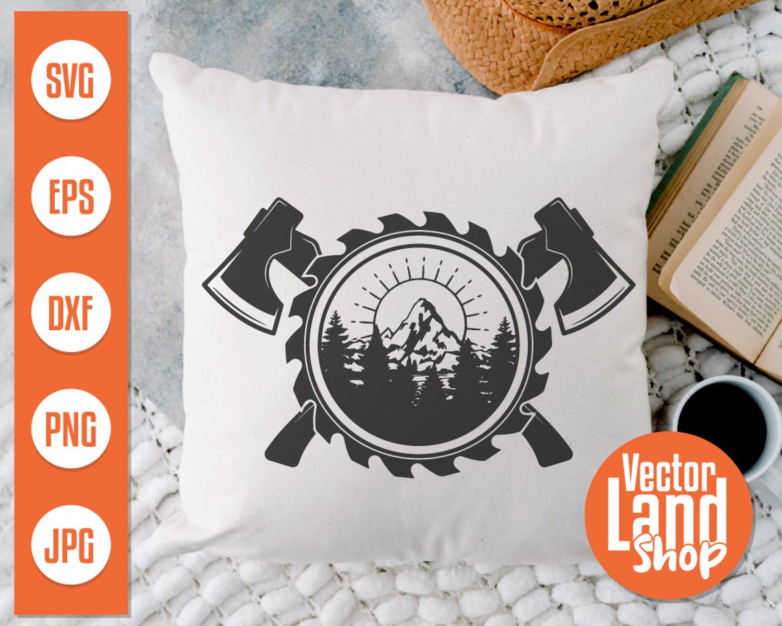 Saw Blade Svg Forest Tree SVG Pine Trees Svg Axe Svg Wood - Etsy