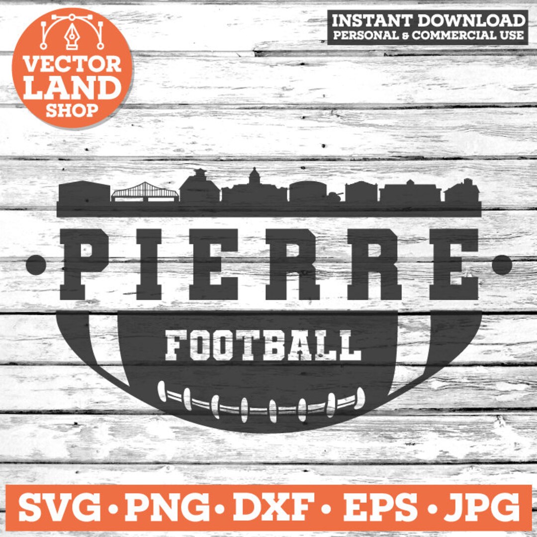 Pierre Football Svg, Pierre Svg, Football Team Logo, American Football ...