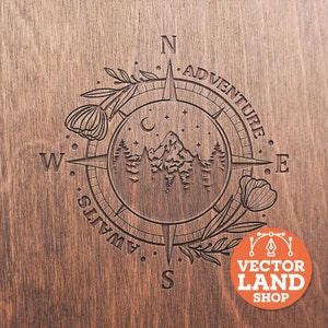 Compass SVG, Mountain Svg, Nature Svg, Adventure Svg, Travel Svg ...