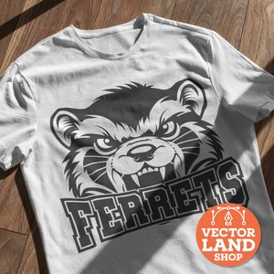 Ferrets Svg, Ferret Svg, Ferret Png, School Mascot, Ferret Mascot, Team ...