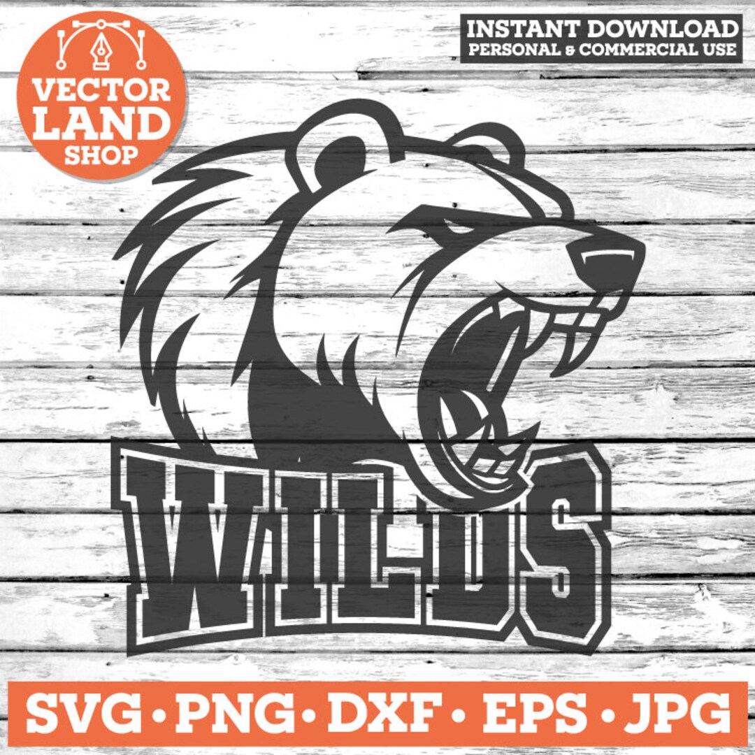 Wild Svg, Wilds Svg, Wild Png, School Mascot, Wild Mascot, Team Spirit ...
