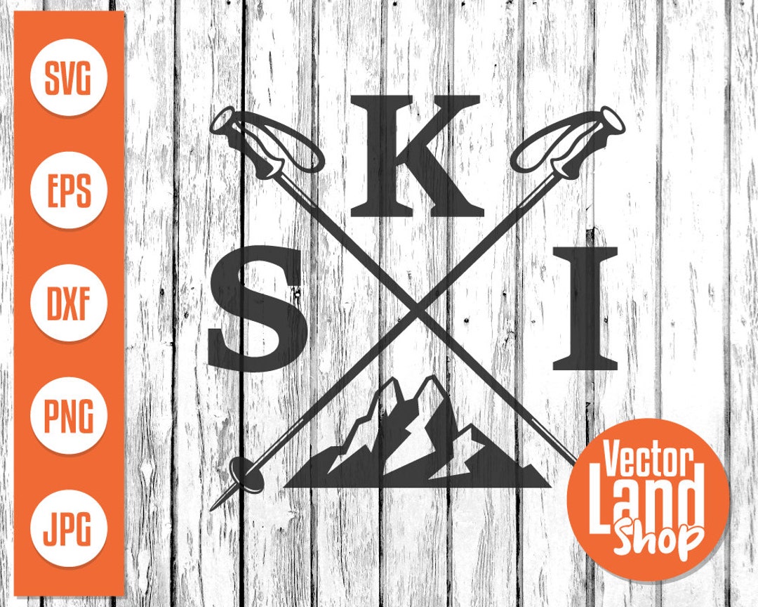 Ski Cross Svg Winter Svg Skiing Svg Ski Logotype Svg - Etsy