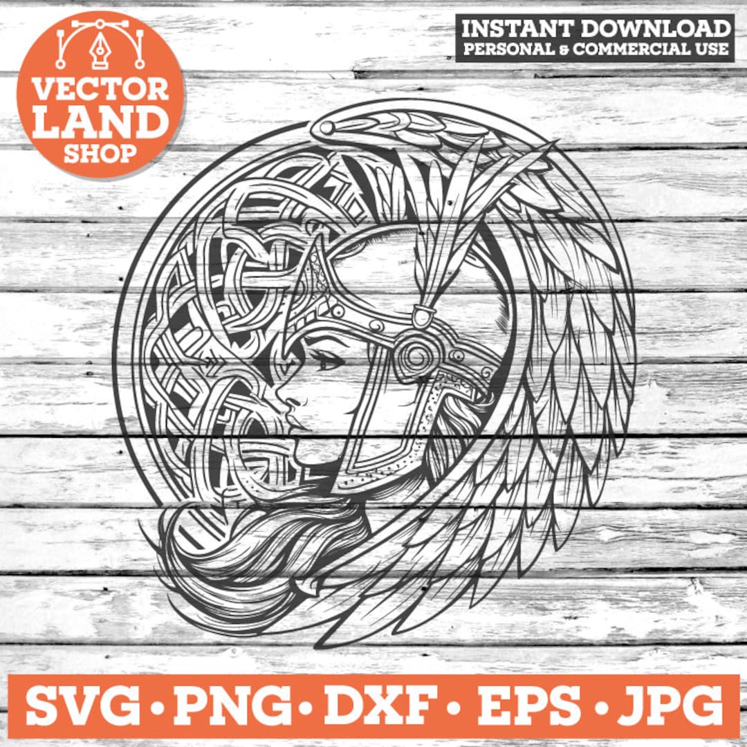 Valkyrie Svg, Vikings Svg, Valkyrie Head, Viking Woman, Mascot Svg ...