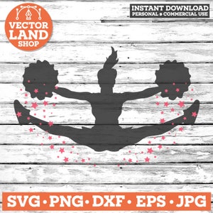 Cheerleader Svg, Toe Touch Svg, Cheerleading Svg, Cheer Stars Svg ...