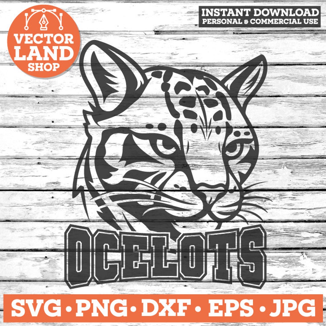 Ocelot Svg, Ocelots Svg, Ocelot Png, Mascot Svg, Ocelot Clipart, Wild ...