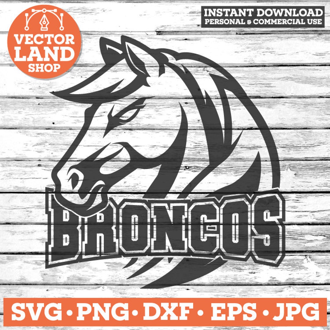 Broncos Svg, Horse Svg, Bronco Svg, Broncos Png, Bronco Mascot, Mustang ...