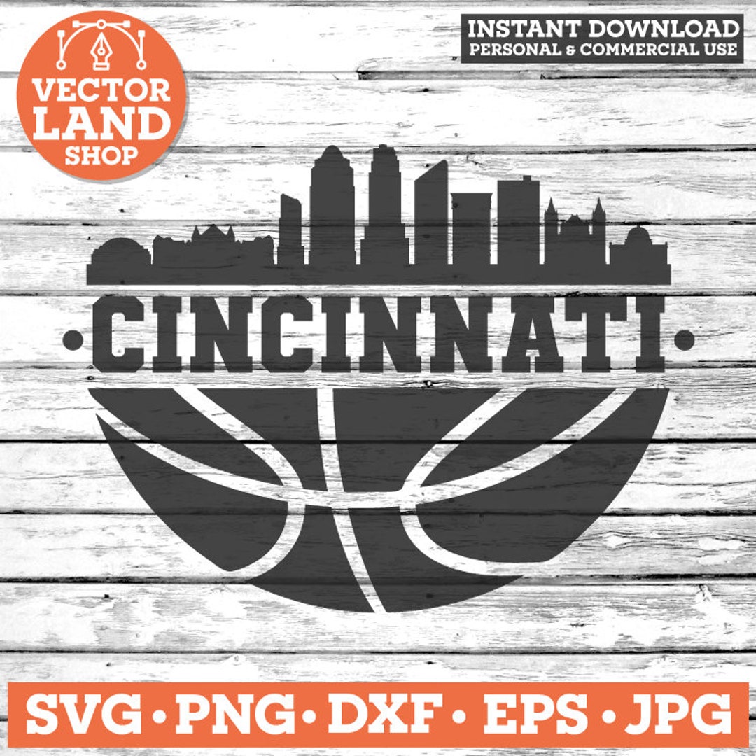 Cincinnati Basketball Svg, Cincinnati Svg, Basketball Team Logo ...