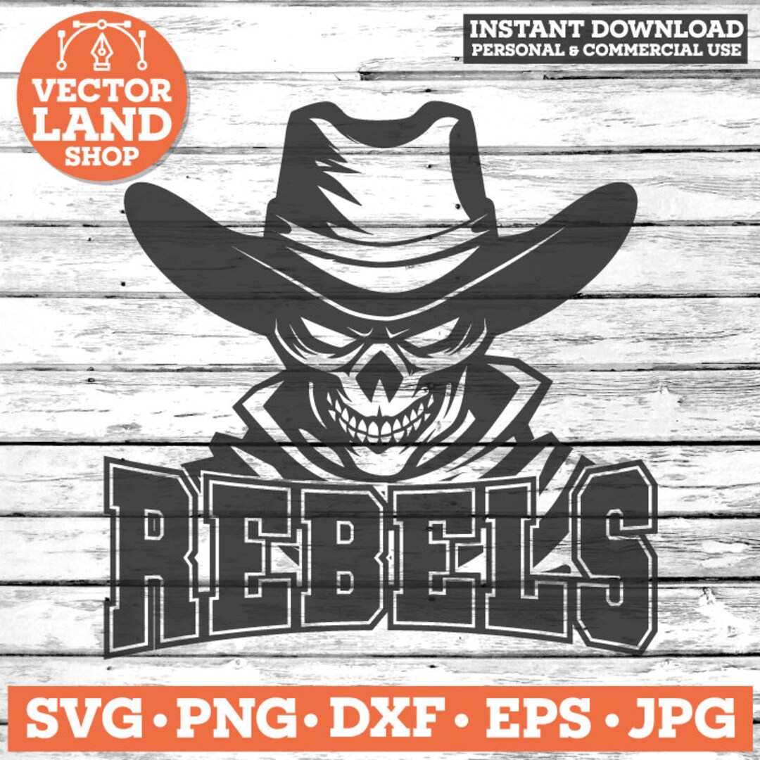 Rebels Svg, Rebel Svg, Rebels Png, Mascot School, Rebels Clipart ...
