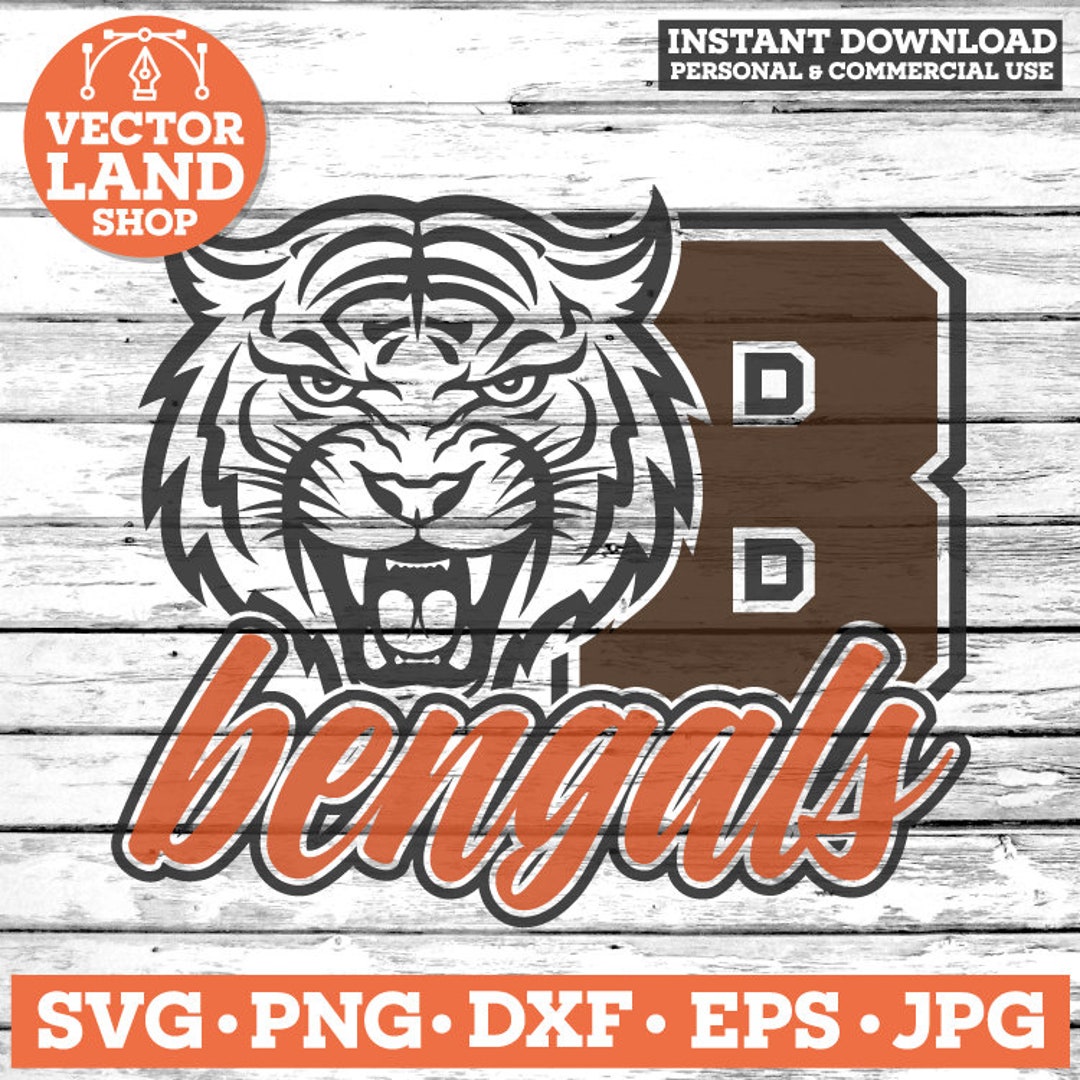 Bengals Svg, Bengal Svg, Bengals Png, Mascot Svg, Team Svg, Bengals ...